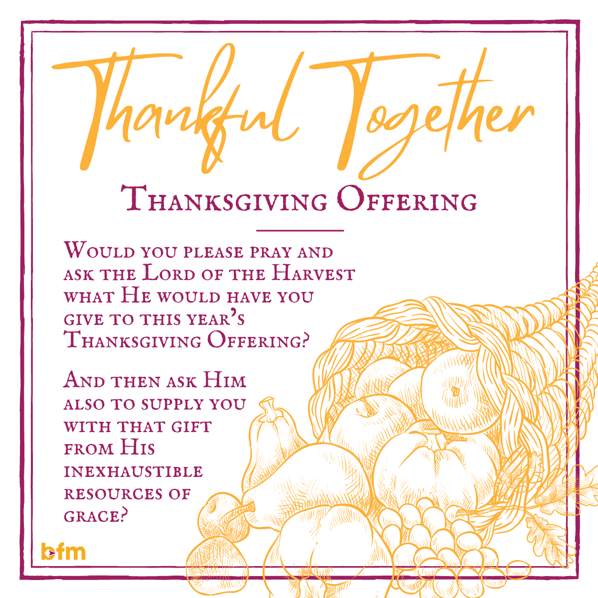 Thanksgiving Offering