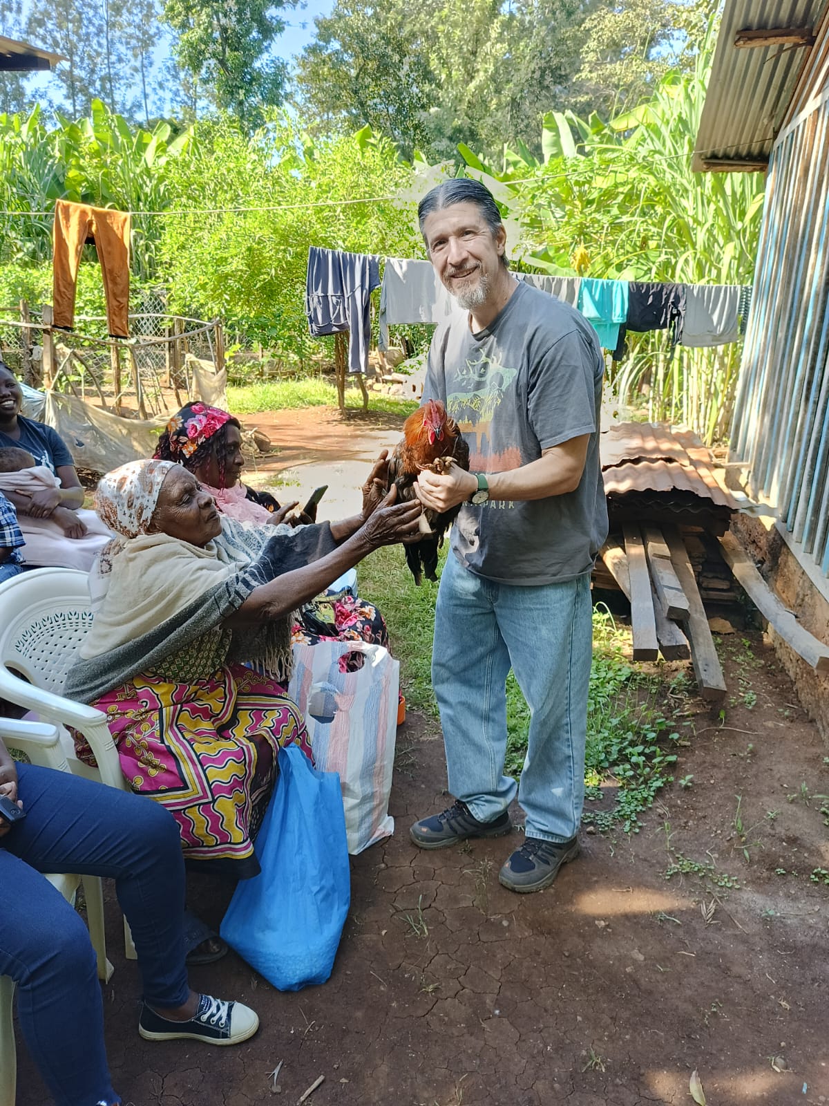 Preaching Under Banana Trees, Gifted with a Chicken